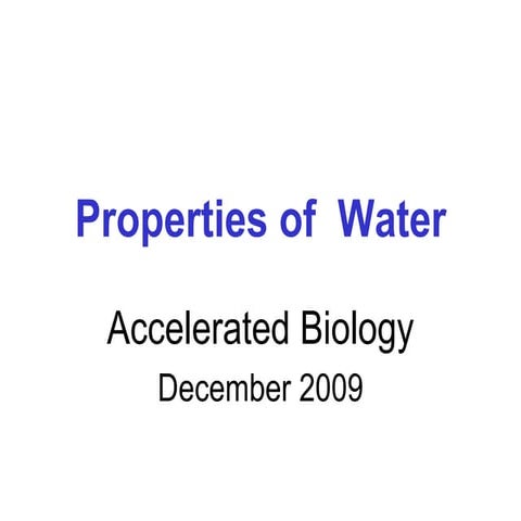 Water Info Ppt 12 2009 | PPTX