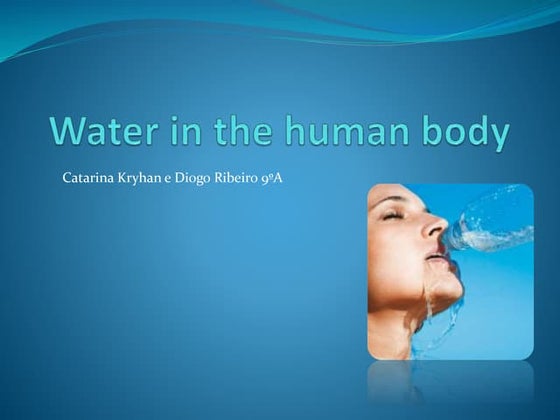Water and human excretion | PPT
