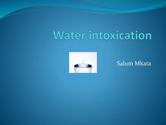 Dehydration | PPT | Diseases and Conditions | Medical Health