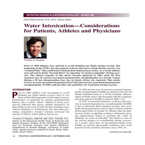 Water intoxication | PDF