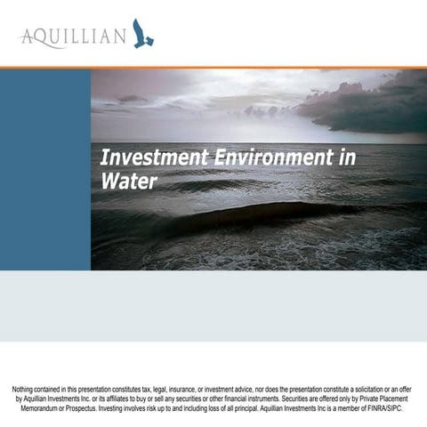 Water Investment Environment | PDF