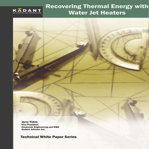 Recovering Thermal Energy with Water Jet Heaters | PDF
