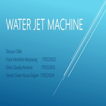 Water Jet Machine | PPTX