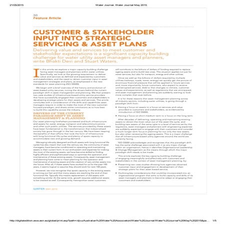 Water journal May 2015, page 30 32 | PDF