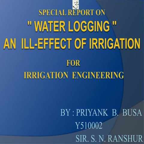 Water logging | PPTX