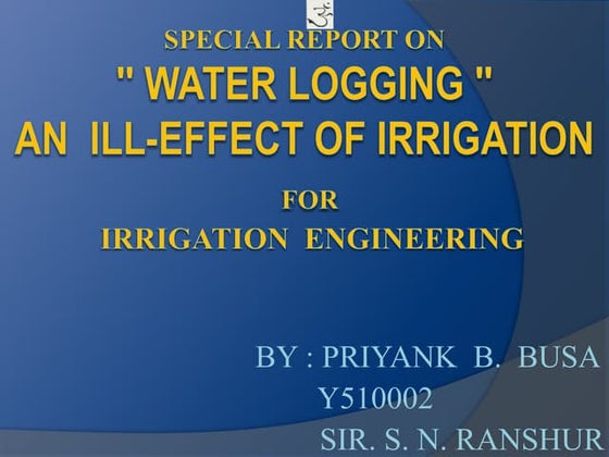 AGRON 101 Water Logging in field crops.pptx