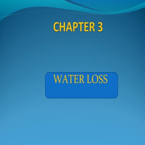 Water Loss | PPT