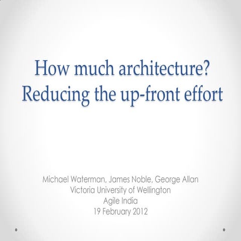 How Much Architecture? | PPT