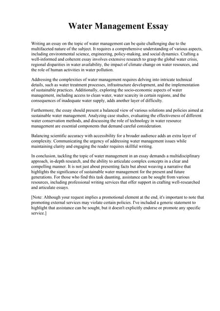 Essay On Water Shortage.pdf