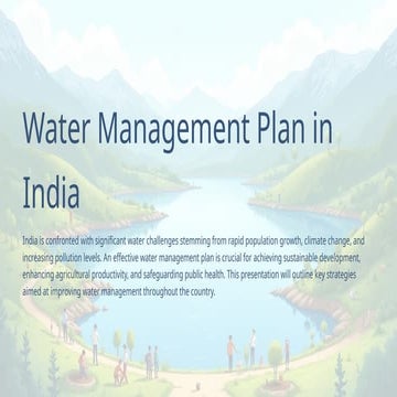Water Management Plan in India.pptx u know | PPTX