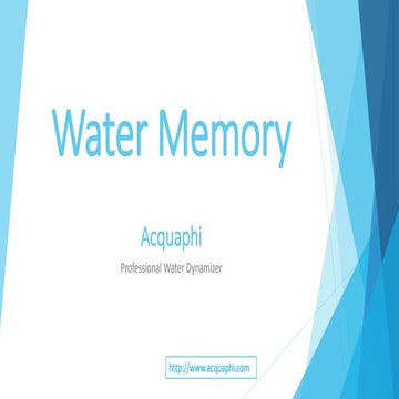 Water memory | PPTX