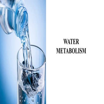 WATER METABOLISM (Bio Molecules Lecture and Lab).pptx