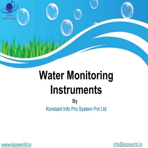 Water monitoring instruments | PPT