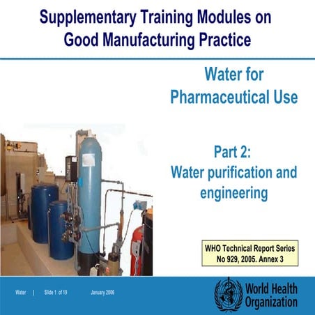 Water Part2 | PPT | Pharmaceutical Industry | Industries