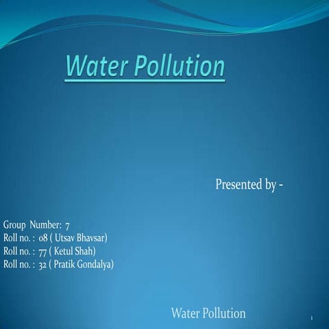 Water pollution | PPTX