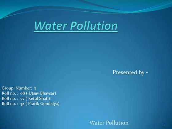 Water questionnaire | PDF