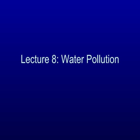 Water pollution | PPT