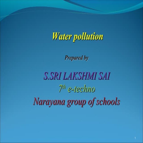 Water pollution | PPT