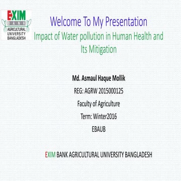 Water pollution | PPTX