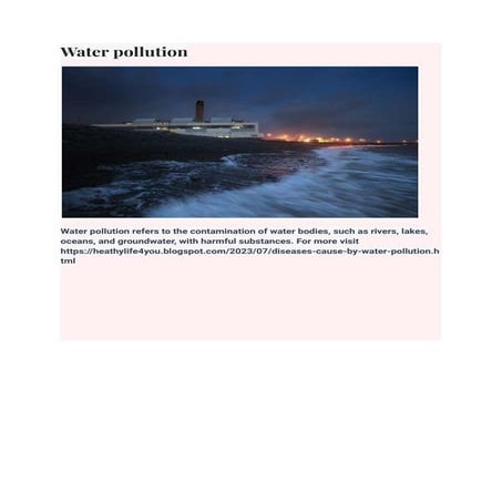 Water pollution | PDF