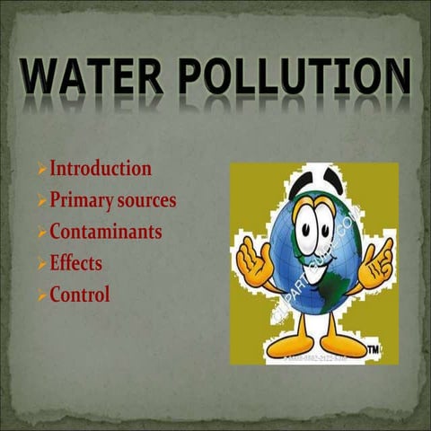 water pollution. and its effect on human being | PPT