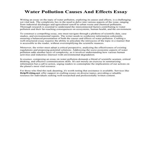 Water Pollution Causes And Effects Essay.pdf