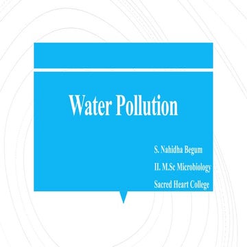 Water Pollution: Causes, Effects, and Prevention. | PPTX