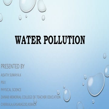 Water pollution | PPTX
