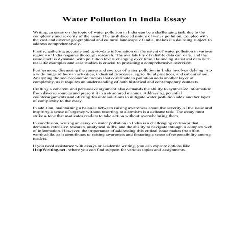 Water Pollution In India Essay.pdf