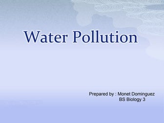 Water Pollution final presentation | PPT