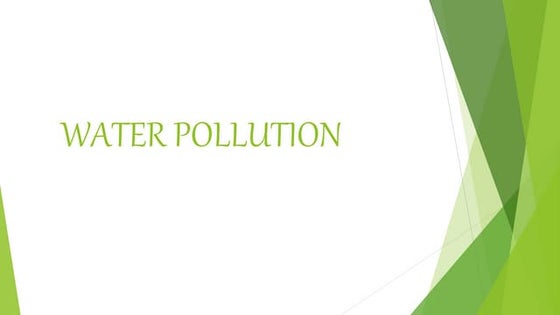 Ppt on water pollution | PPT