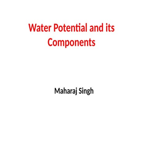 Soil moisture measurement | PPTX