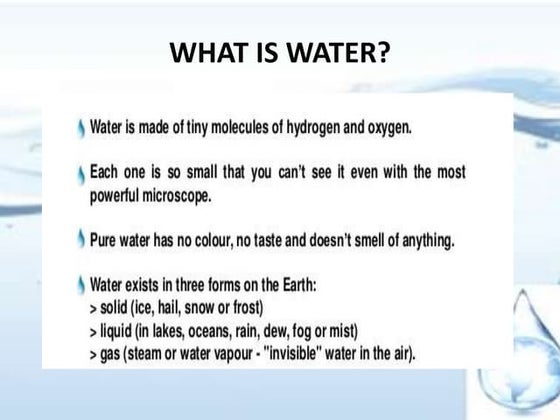 Water and human excretion | PPT