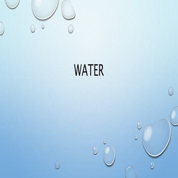 Water ppt | PPT