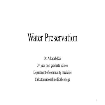 Water preservation | PPTX