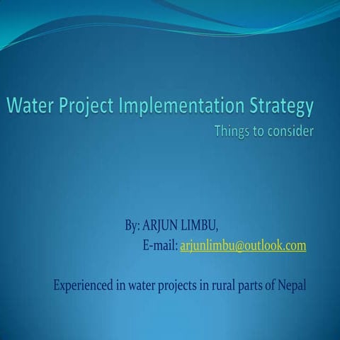 Water project implementation strategy | PPTX