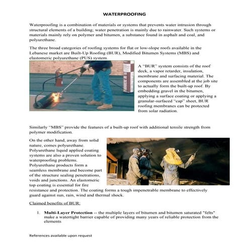 Waterproofing | DOC
