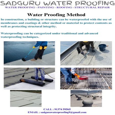Water Proofing Method & Process and product | PDF