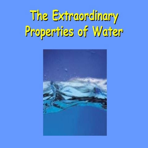 Properties of Water Presentation | PPTX