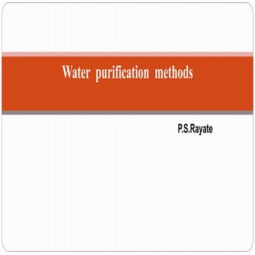 Conventional water treatment plant | PPTX