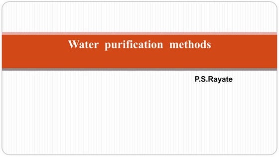 Water filtration | PPTX