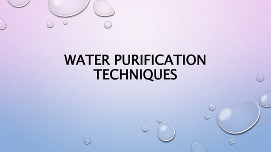 Disinfection of water | PPTX