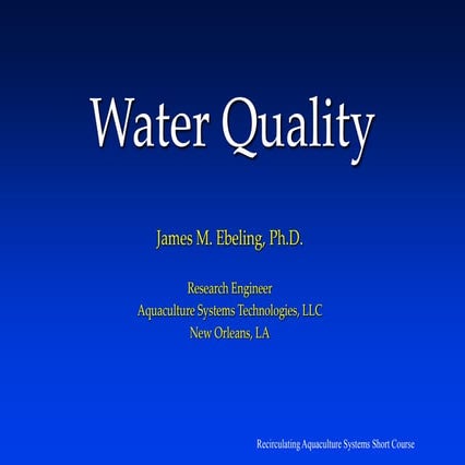 Water Quality.ppt | Free Download