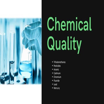 Water quality chemical analysis and parameters | PPTX