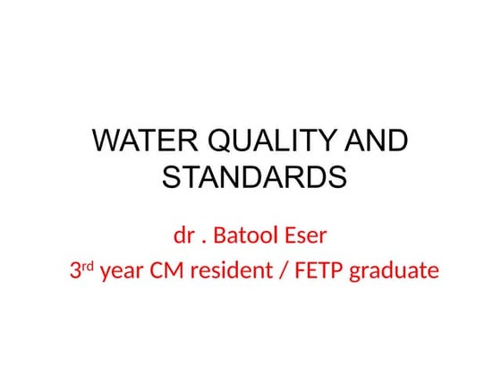 01 water quality | PPT