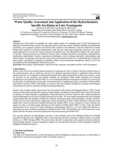 Evaluation of water quality of river and creek systems in legazpi city ...