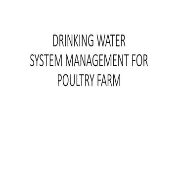 The Important of Water Quality for Poultry Farm.pptx