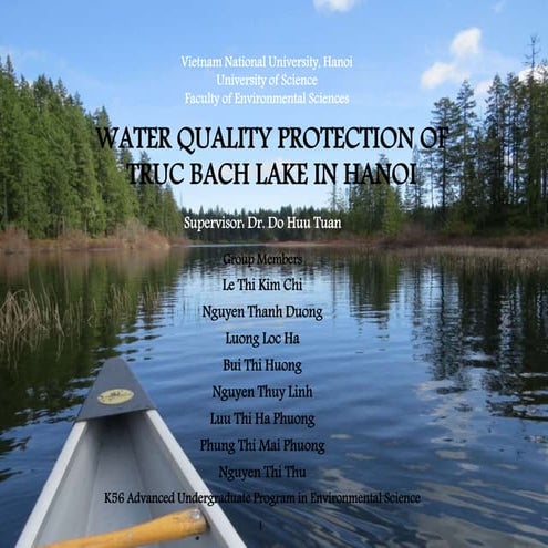 Water quality protection of truc bach lake [final] | PPTX
