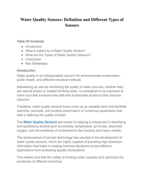 Water Tester - Ensuring Water Quality.ppt