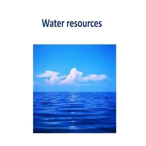 Water resources | PPTX